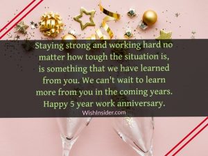 30 Happy 5 Year Work Anniversary Wishes – Wish Insider