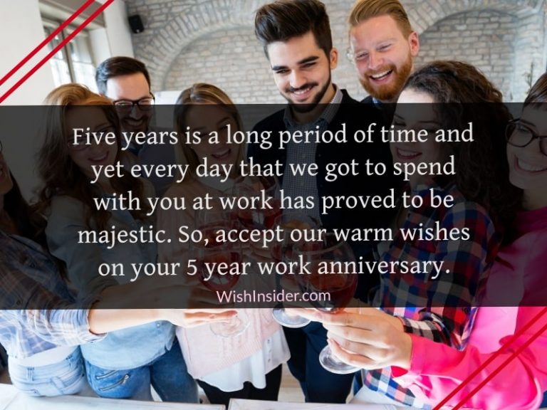 30 Happy 5 Year Work Anniversary Wishes – Wish Insider