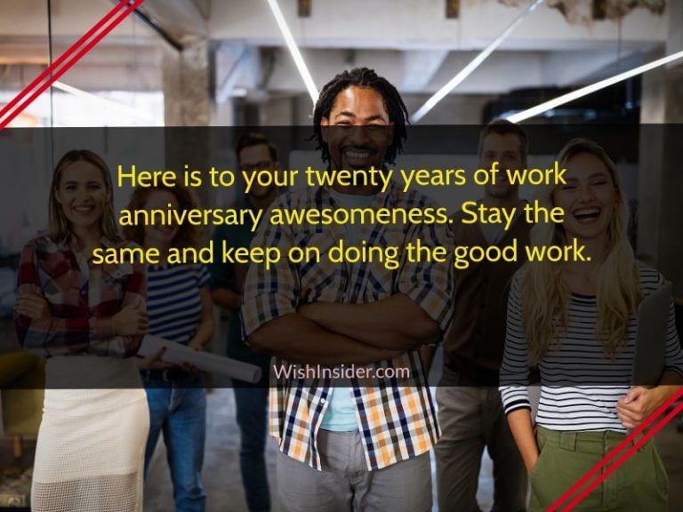 Happy 20th Work Anniversary Wishes and Quotes – Wish Insider