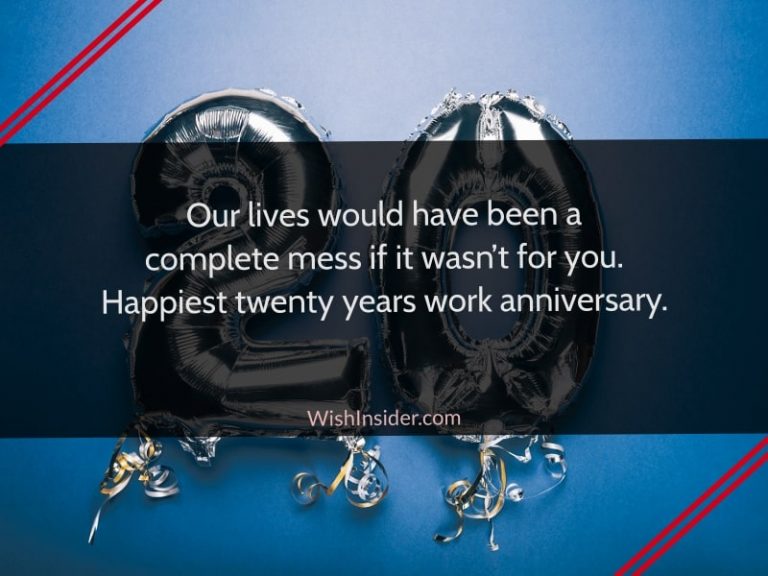 Happy 20th Work Anniversary Wishes and Quotes – Wish Insider