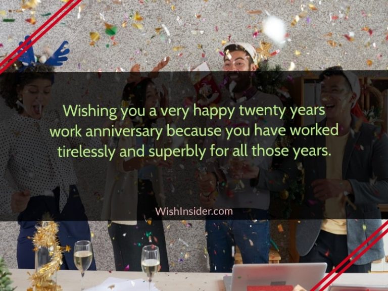 Happy 20th Work Anniversary Wishes and Quotes – Wish Insider